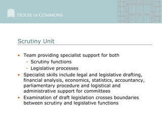 Pre legislative scrutiny September 2014 House of Commons | PPTX