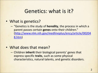 prelesson chapter 1 ppt basic concept of genetics | PPT
