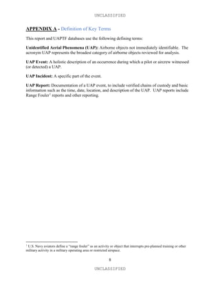 RELATÓRIO OVNI/UAP, JUNHO DE 2021 - EUA (versão original - inglês) | PDF