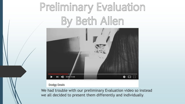 Preliminary Evaluation | PPT