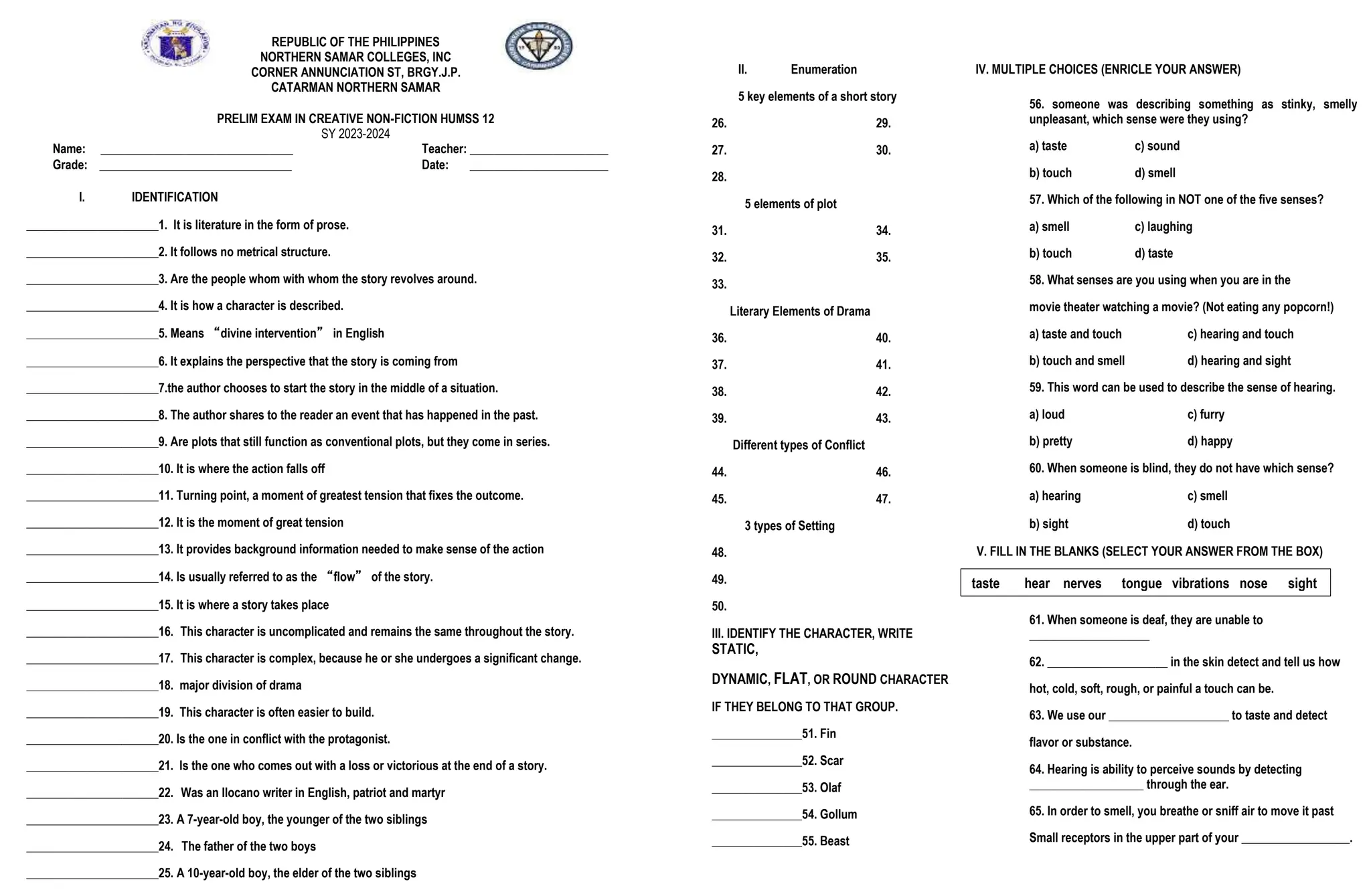 PRELIM EXAM in creative non-fiction.docx