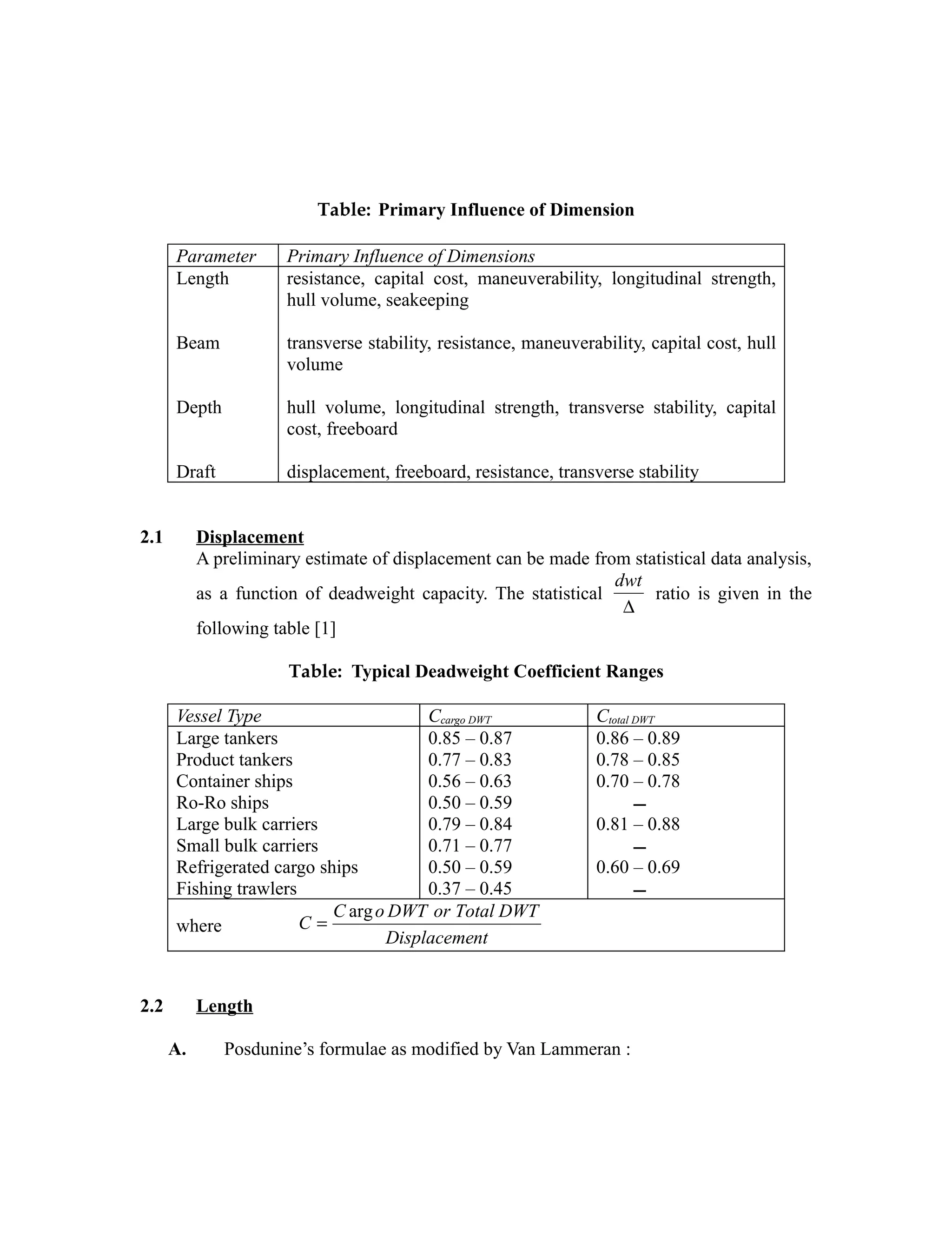 Preliminary ship-design | PDF