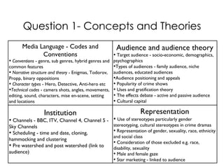 AQA GCSE Media Studies - TV Crime Drama Preliminary Brief Guidance ...