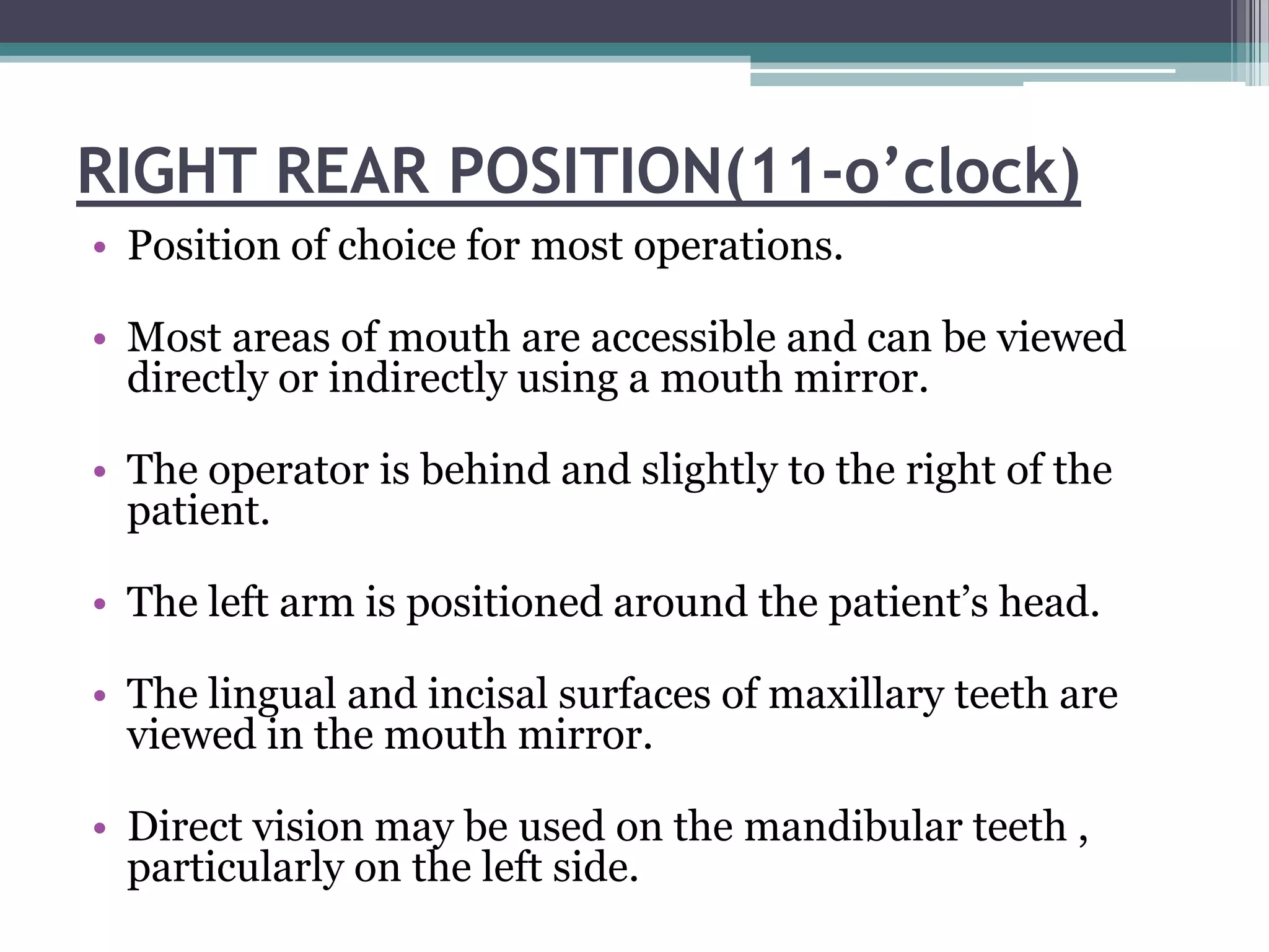 Preliminary considerations in operative dentistry | PPTX