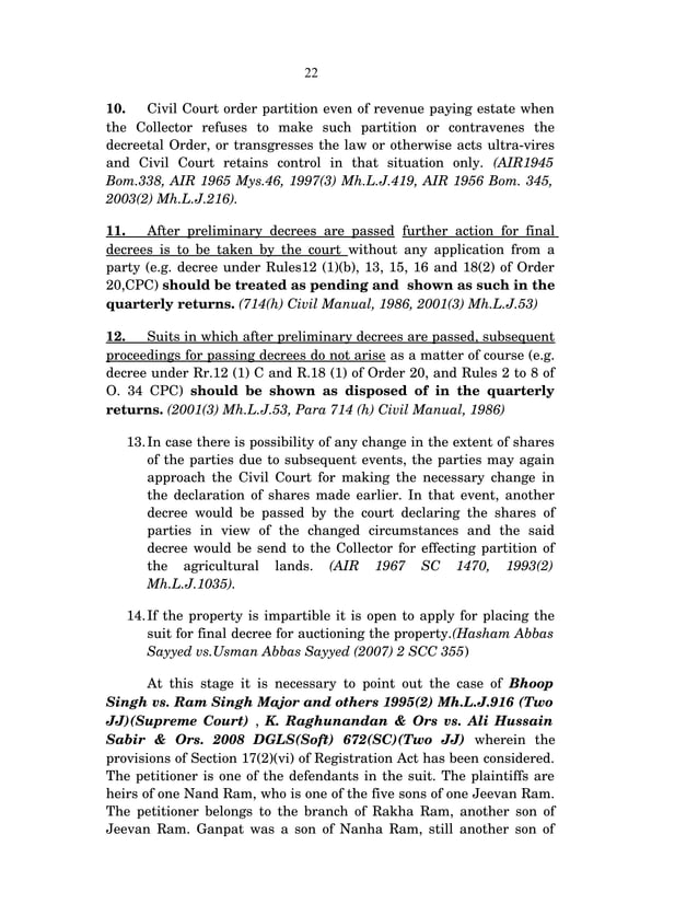Preliminary decree for partition (article) | DOC | Law
