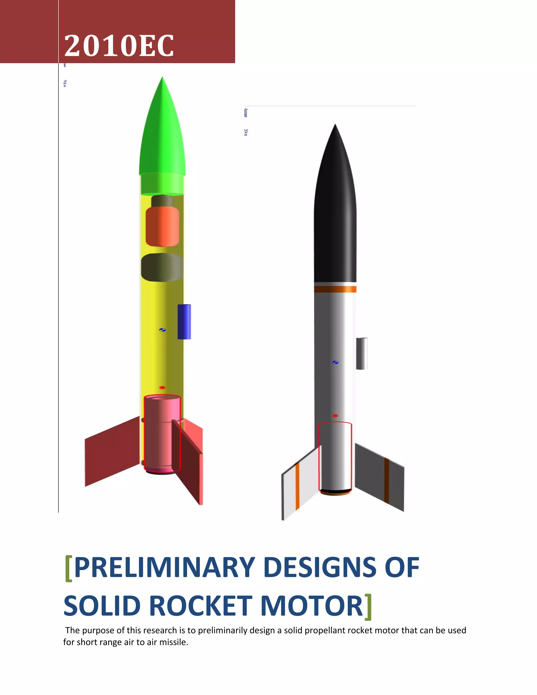 Preliminary design of solid propellant rocket engine for short range ...
