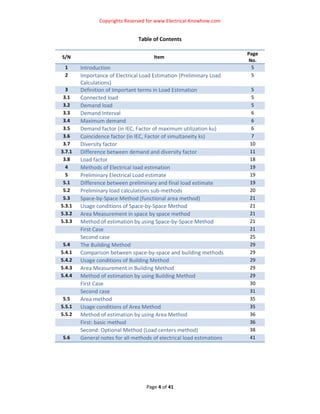 Preliminary electrical load calculation course share | PDF