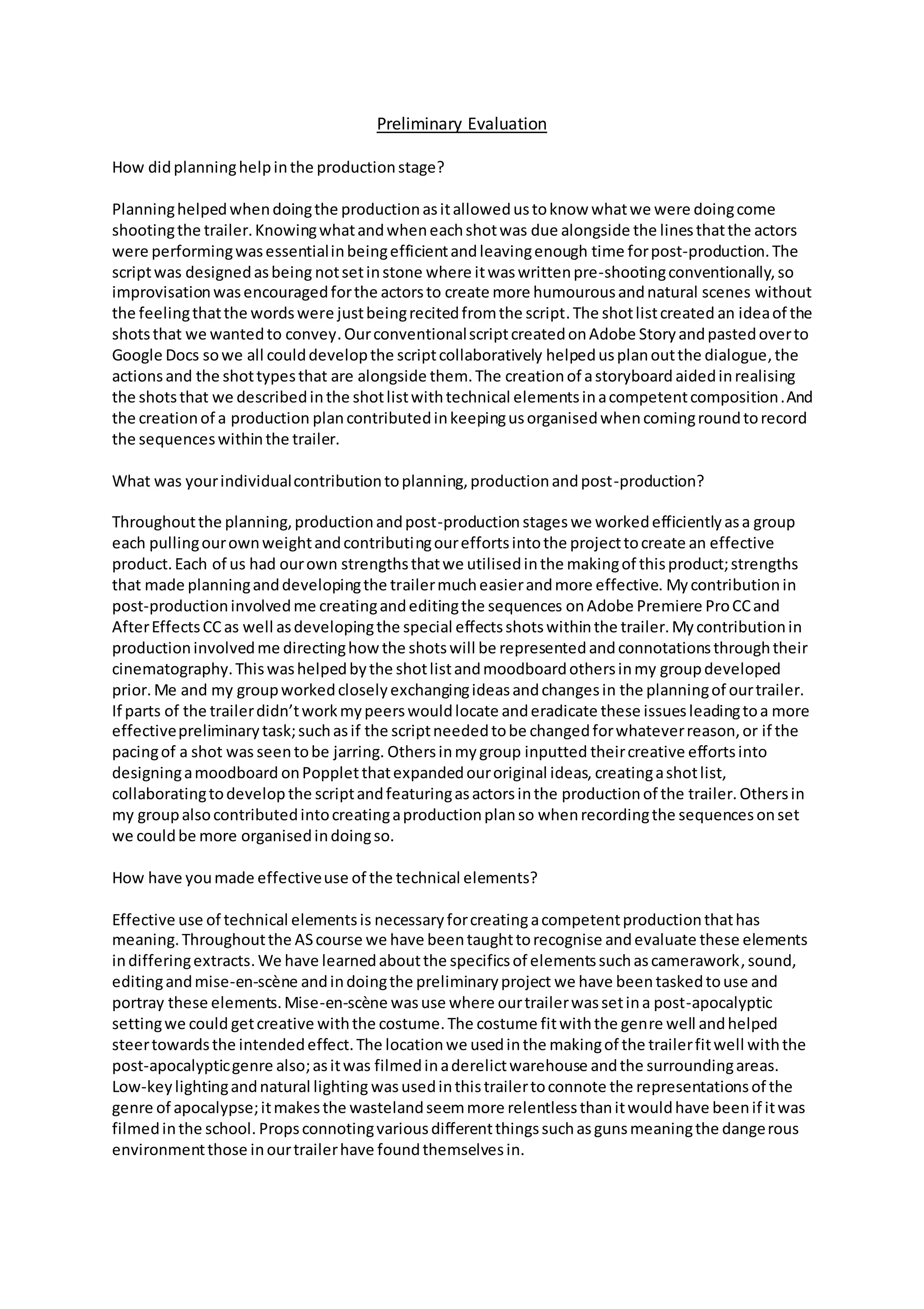 Preliminary evaluation Neature Walk | PDF