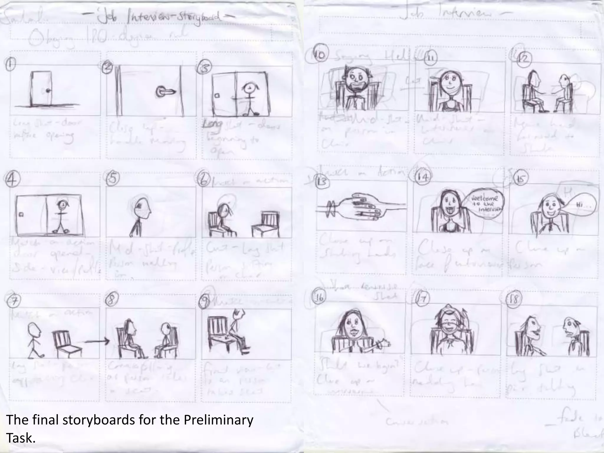 Preliminary Exercise; Storyboards | PPT