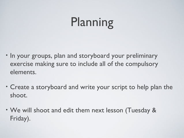 Preliminary exercise | PPT