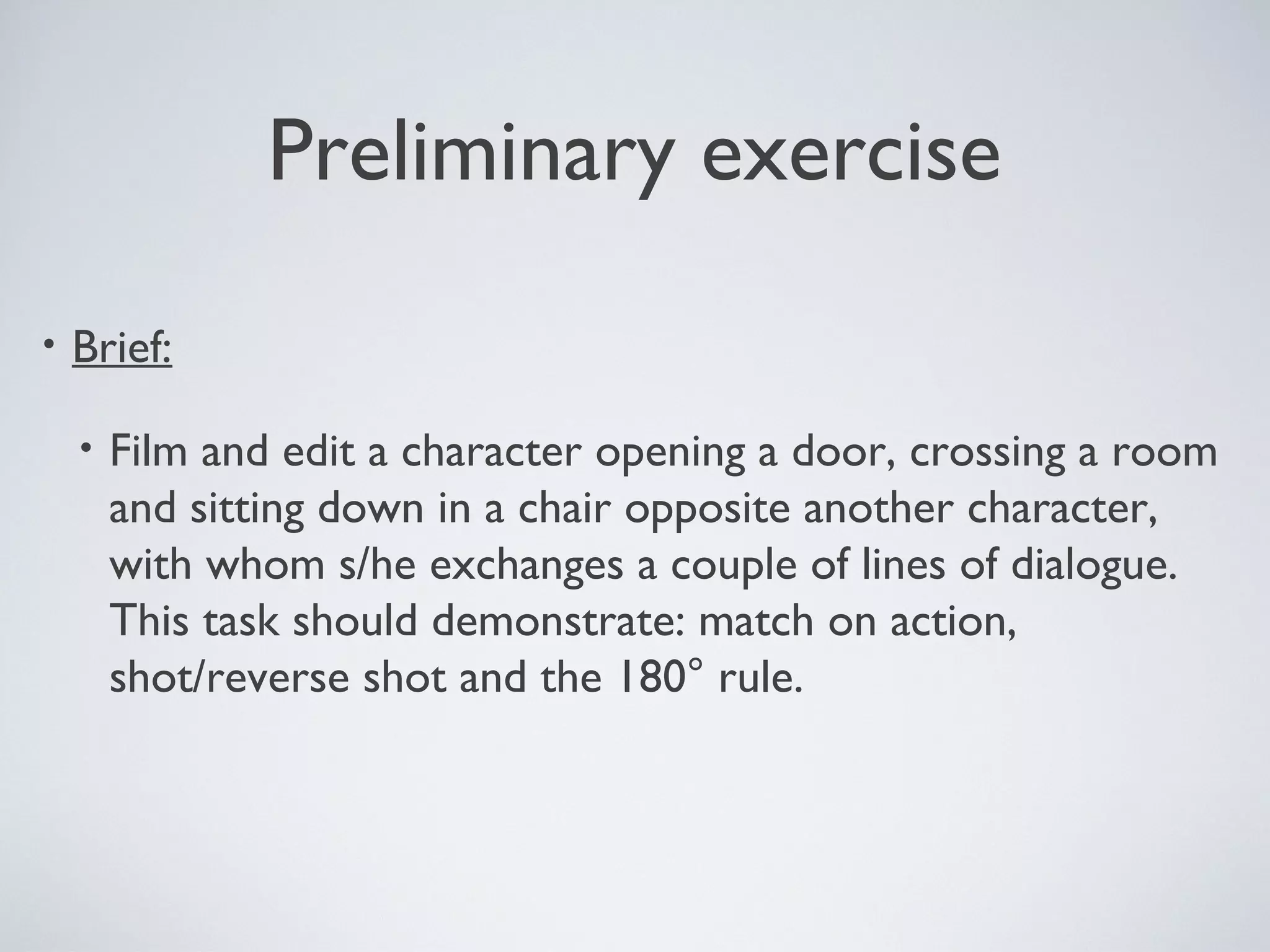Preliminary exercise | PPT