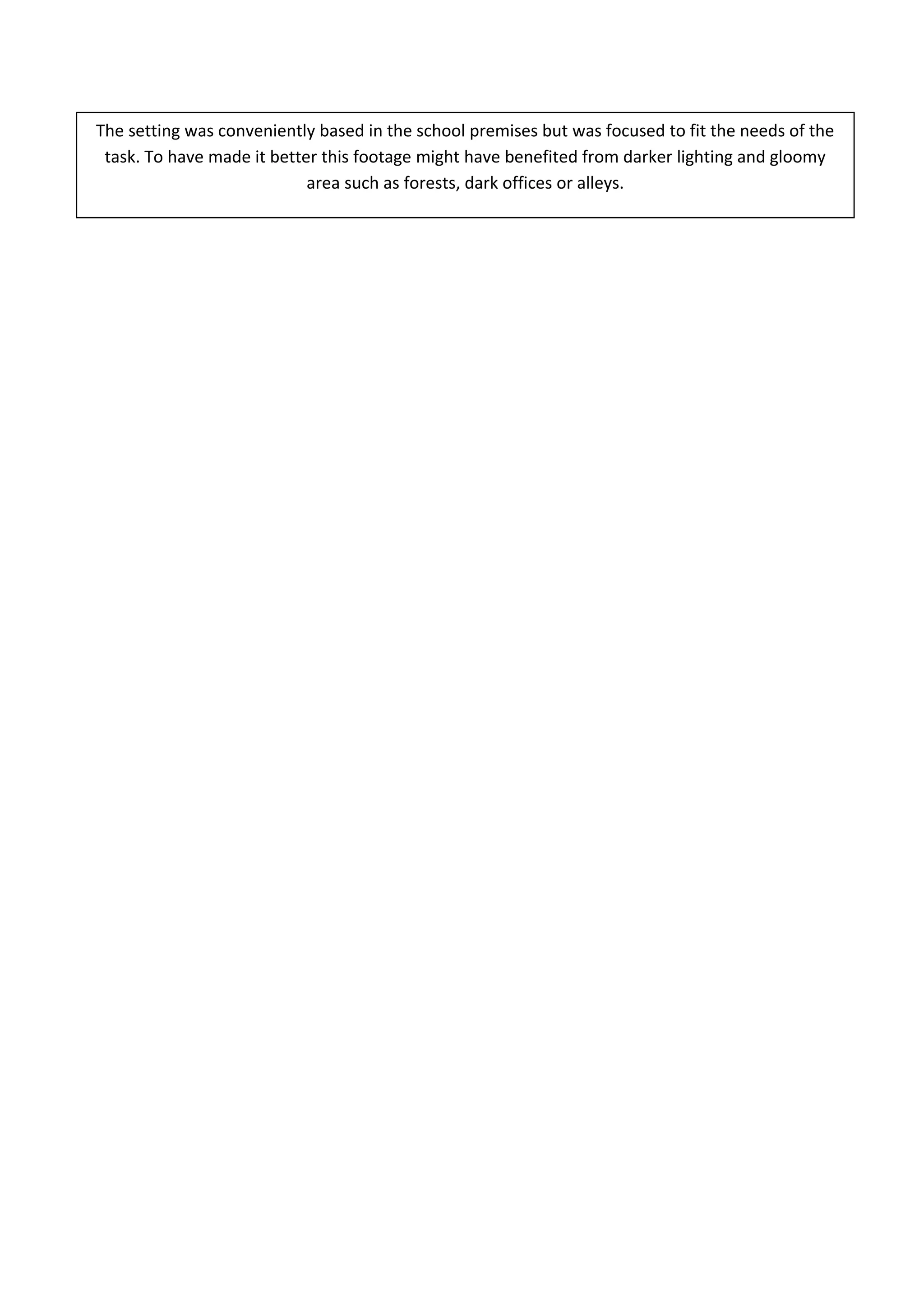 Setting Analysis! | ODT