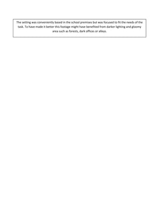 Setting Analysis! | ODT