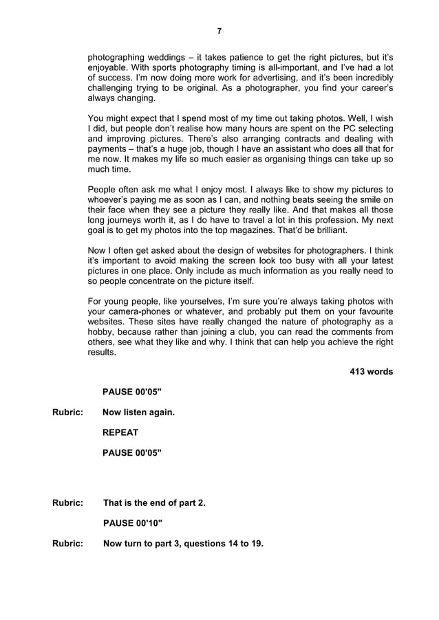 Preliminary for schools_listening_5_tapescript | PDF