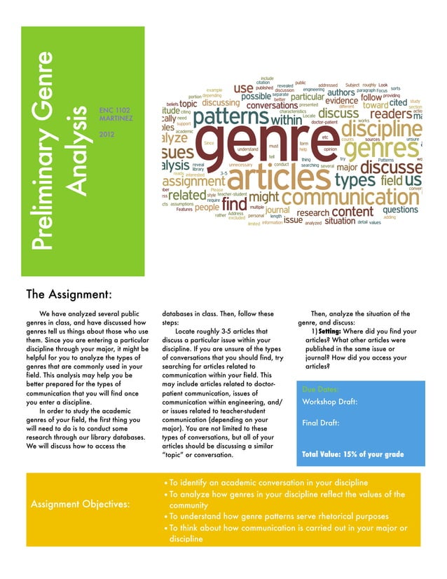 Preliminary genre analysis_guidelines | PDF