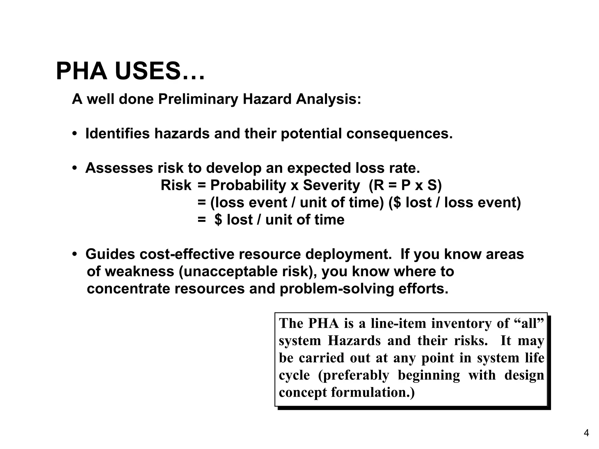 Preliminary Hazard Analysis pha PDF Preliminary Hazard Analysis pha PDF