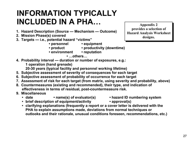 Preliminary hazard analysis (pha) | PDF