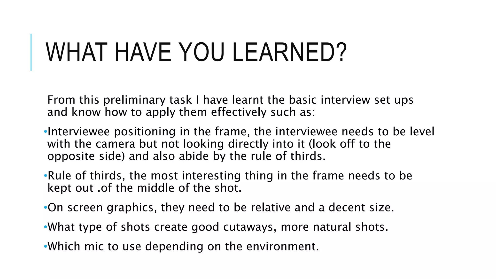 Preliminary Interview | PPTX