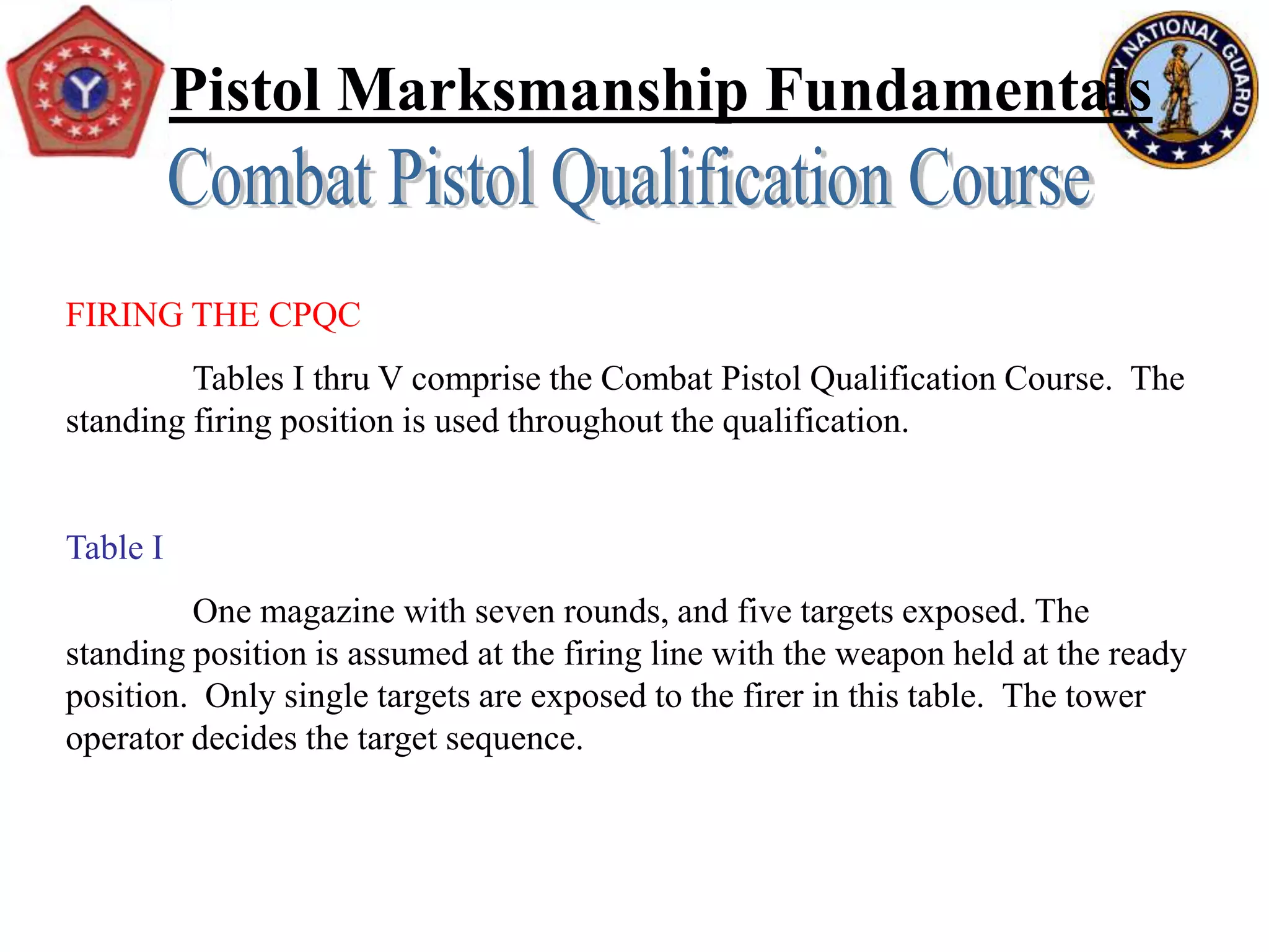 Preliminary Marksmanship Instruction | PPTX