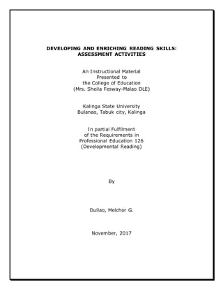 DEVELOPMENTAL READING 1 | DOCX