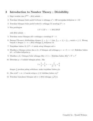 Preliminary problems | PDF