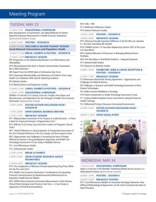 Preliminary program of ISPOR Boston 2017 | PDF