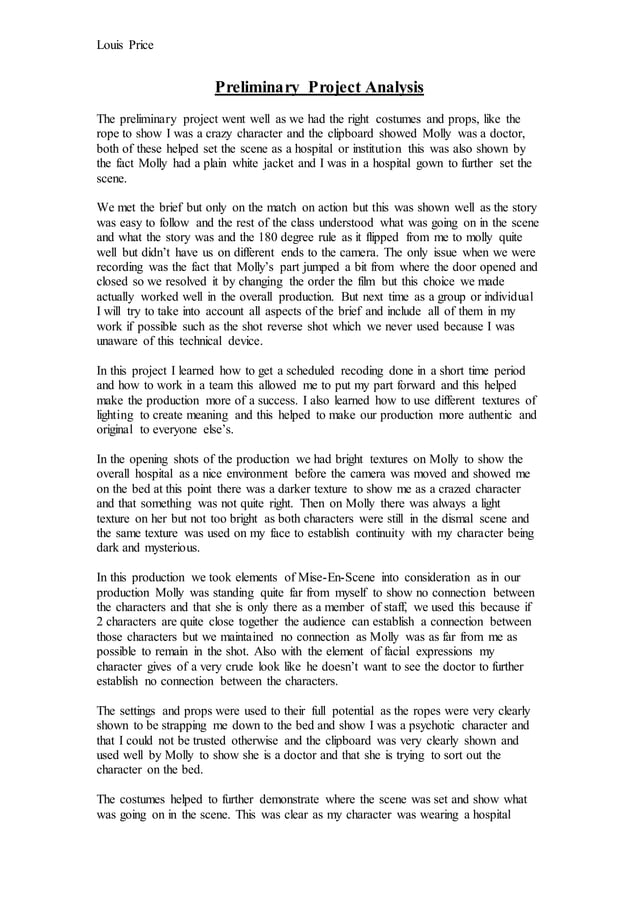 Preliminary Project Analysis preliminary-project-analysis
