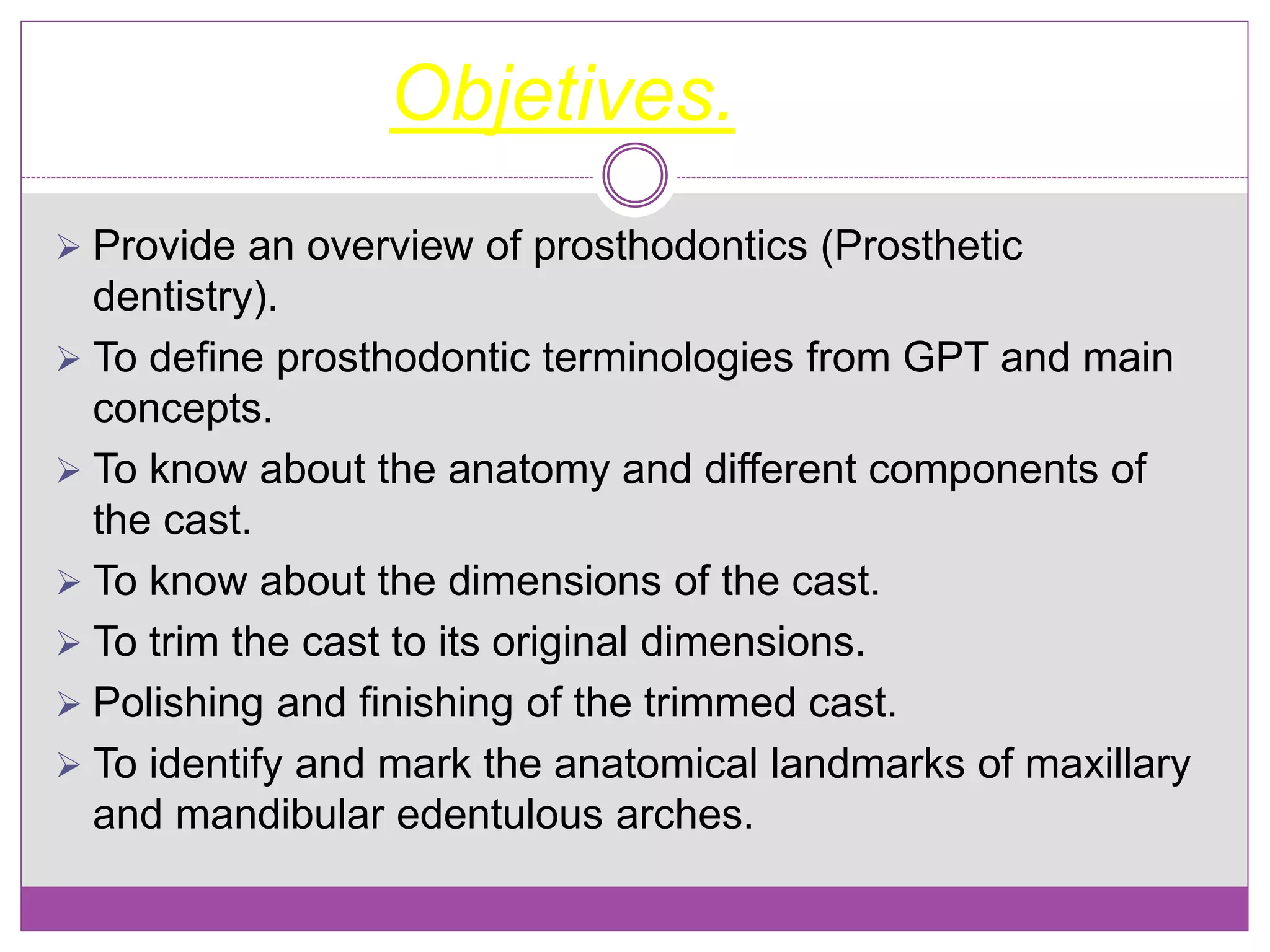 Preliminary prosthodontics | PPTX