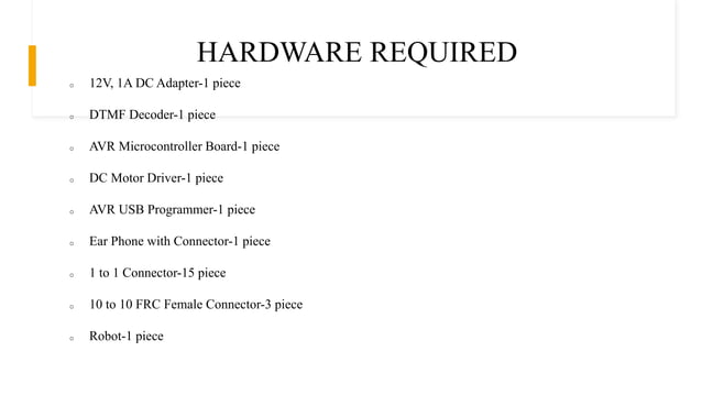 PRELIMINARY ROBOTIC SYSTEM DESIGN USING HARDWARE EMBEDDED COMPONENTS | PPTX | Robotics ...