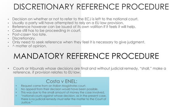 Preliminary Ruling Procedure; EU law | PPT