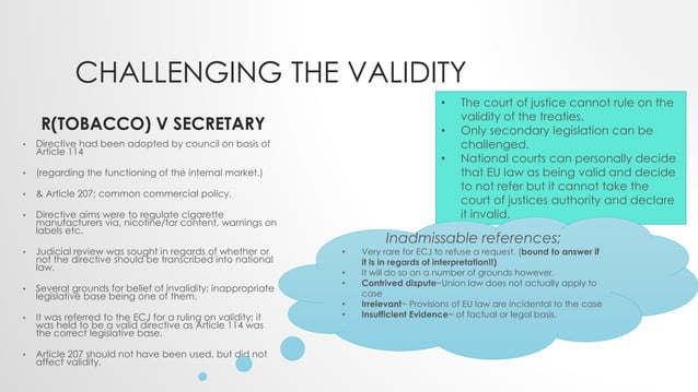 Preliminary Ruling Procedure; EU law | PPT