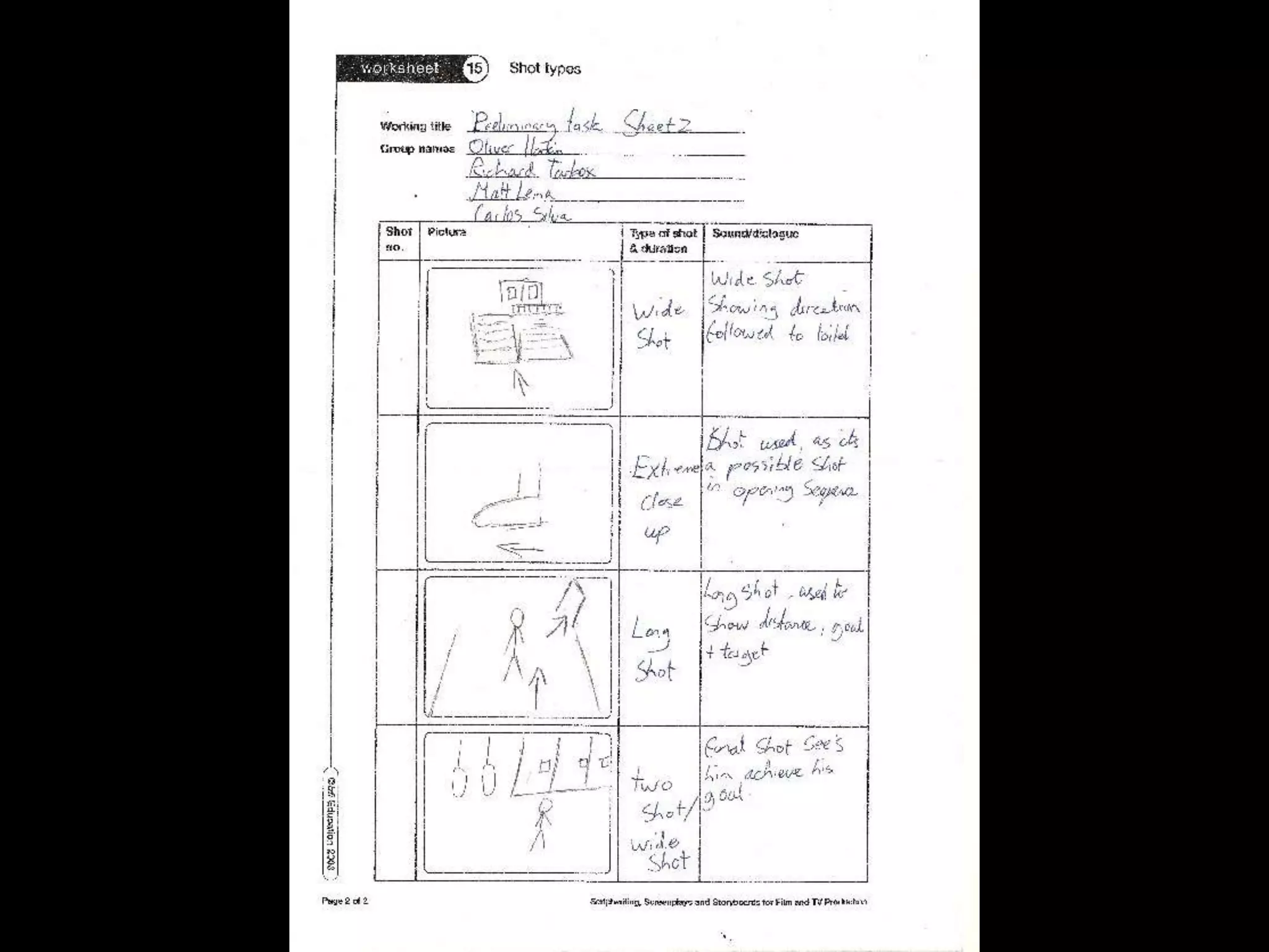 Preliminary storyboards | PPTX