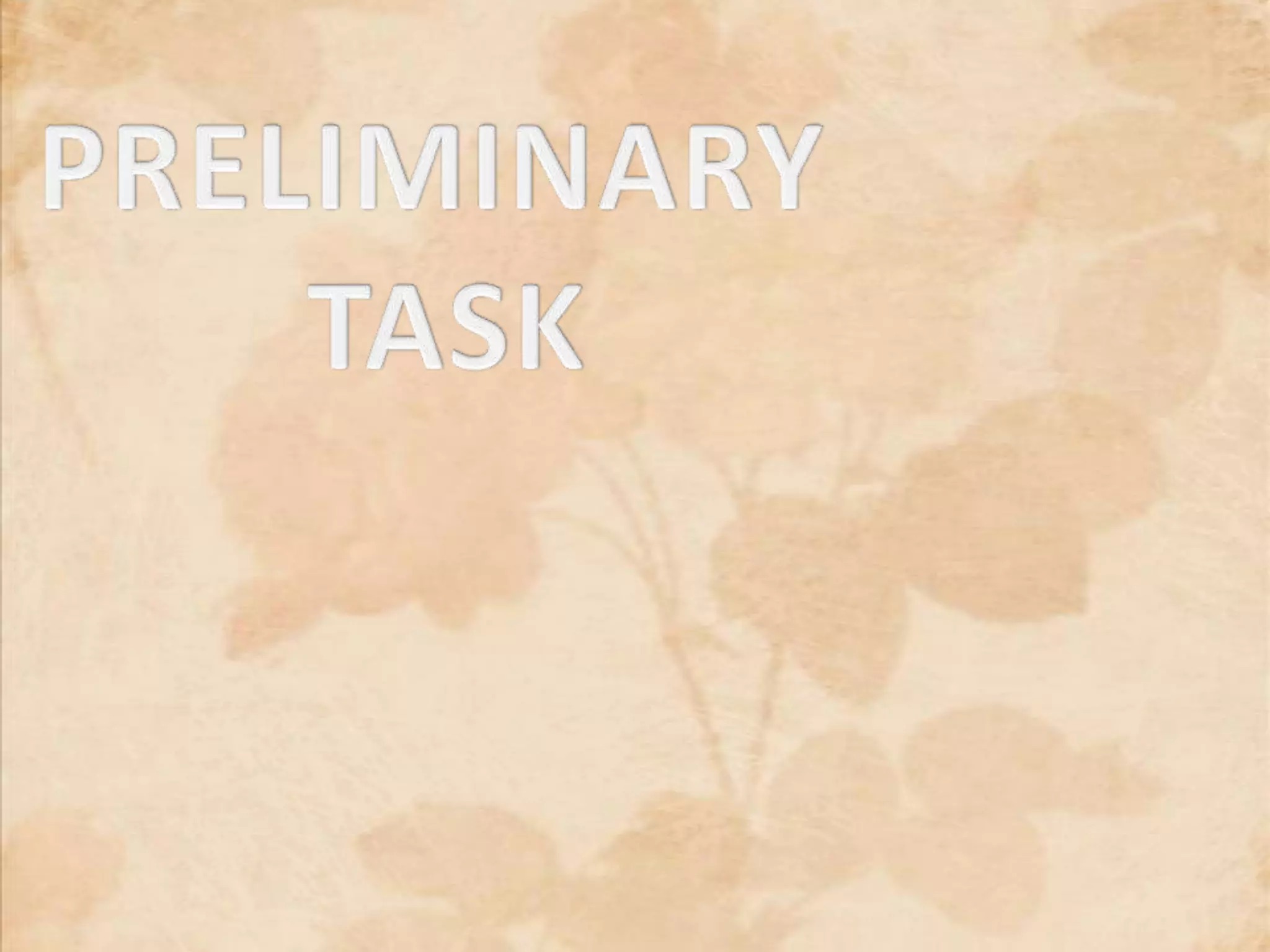 Preliminary task | PPTX