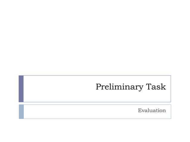 Preliminary task | PPT