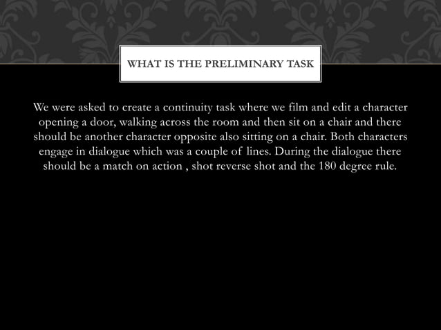 Preliminary task | PPTX