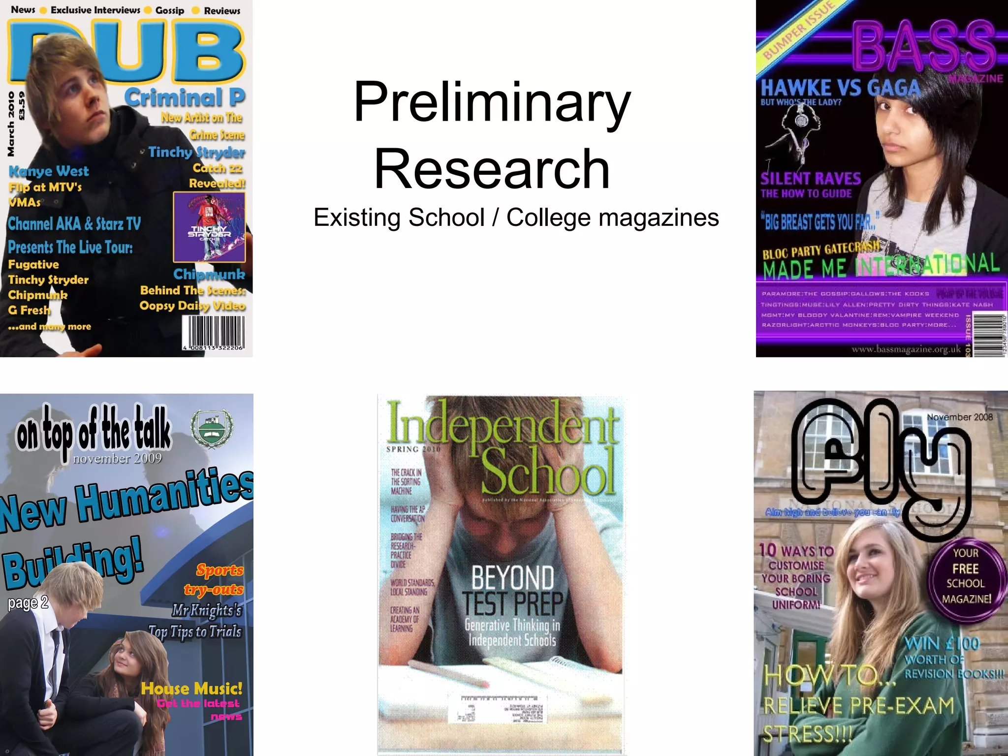 Preliminary task - Planning and Research | PPT