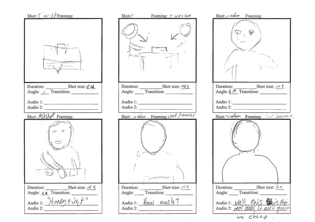 Preliminary task story board | PDF