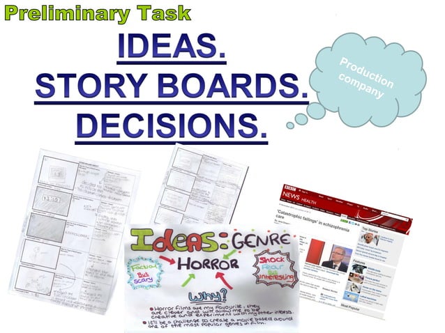 Preliminary task story boards | PPT