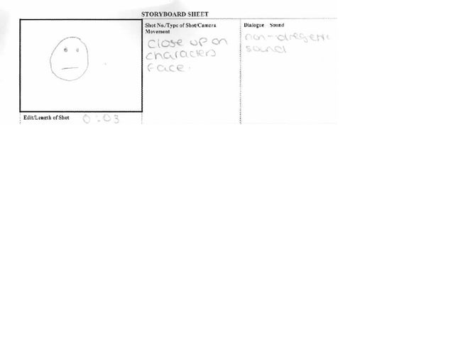 Preliminary task story boards | PPT