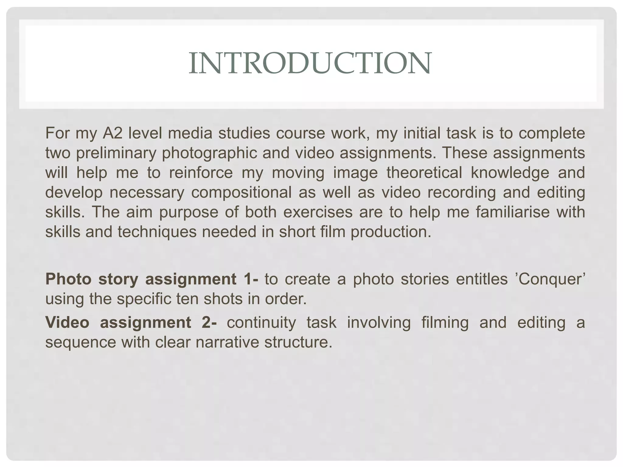 Media Studies A2 Preliminary Task | PPT