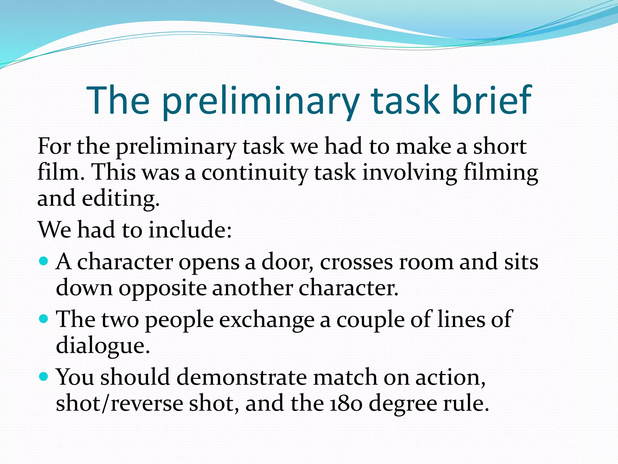 Preliminary Task Analysis | PPT