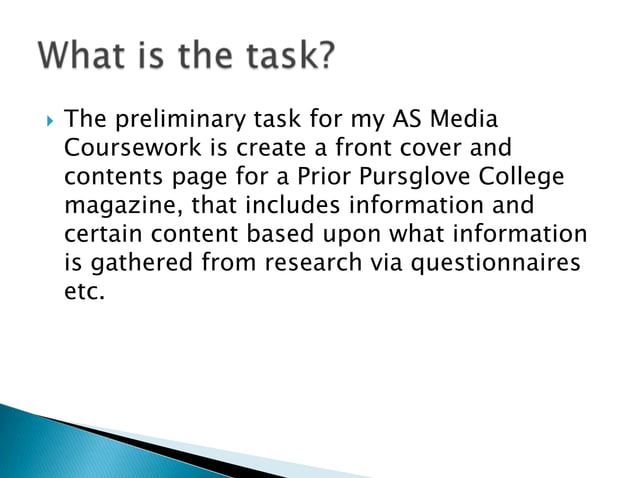 Preliminary Task Audience rResearch | PPTX