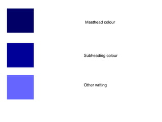 Preliminary task colours | PPT