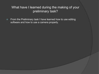 Preliminary task evaluation | PPT