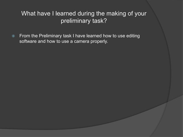 Preliminary task evaluation | PPT