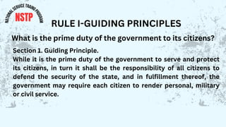 National Service training Act of 9163 -Rules and Regulation | PDF