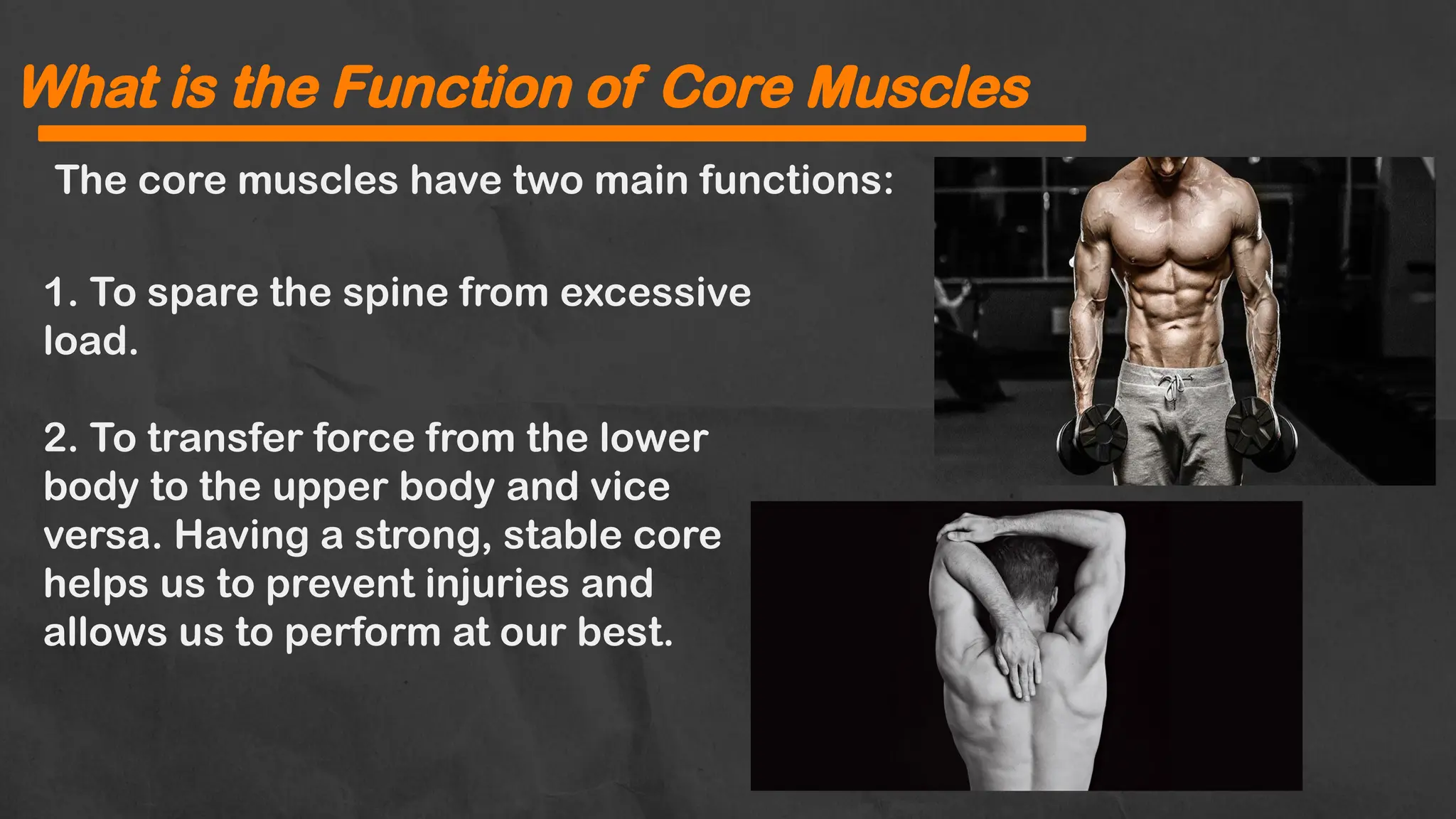 PATHFIT 2: The major muscles of core include: | PPTX