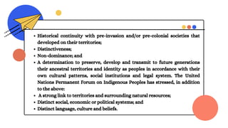 Who are Indigenous Peoples and its behavior | PDF