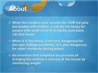 New and Improved clothes drying system for HDB | PPTX