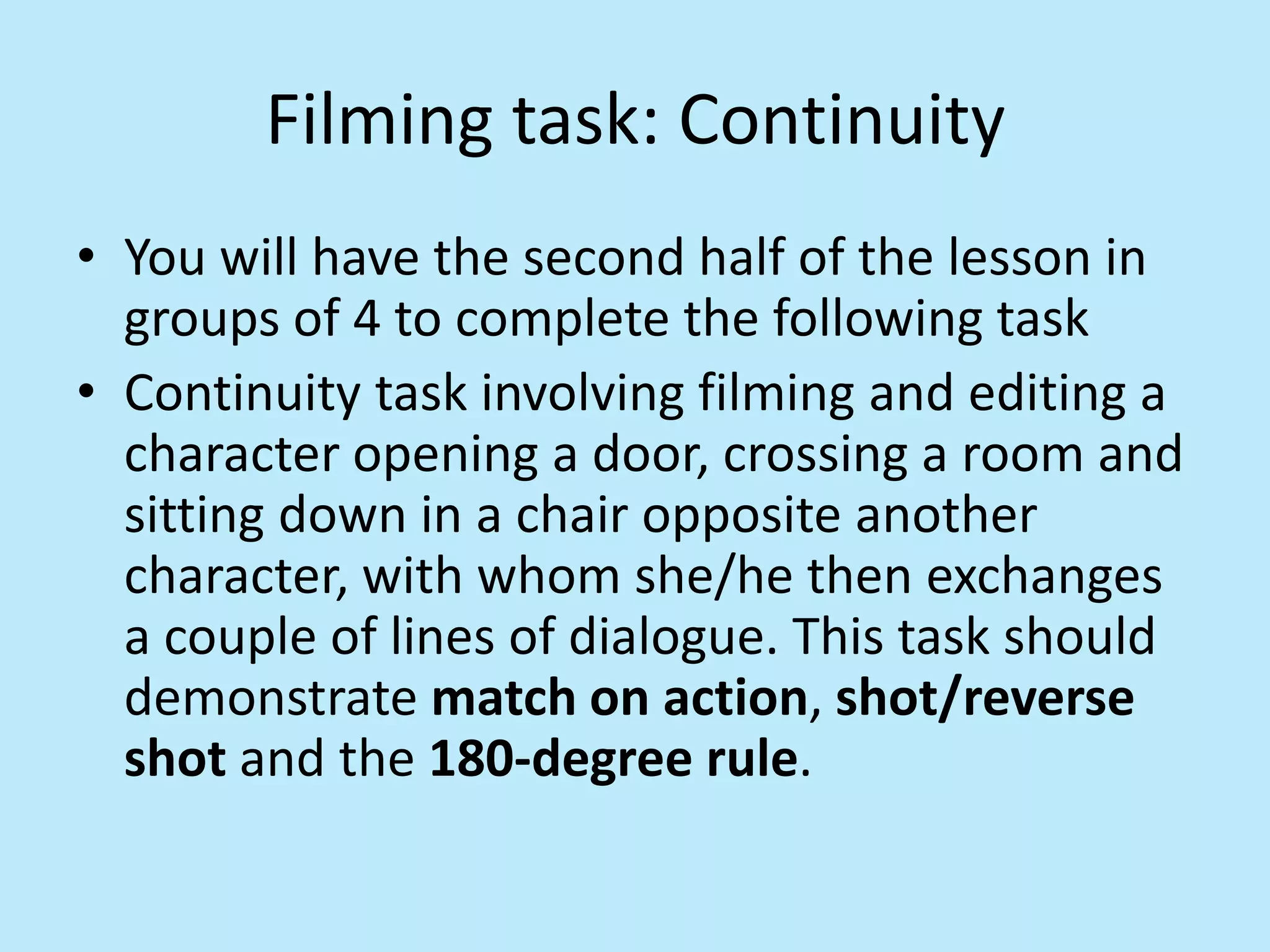 Prelim task continuity editing | PPTX